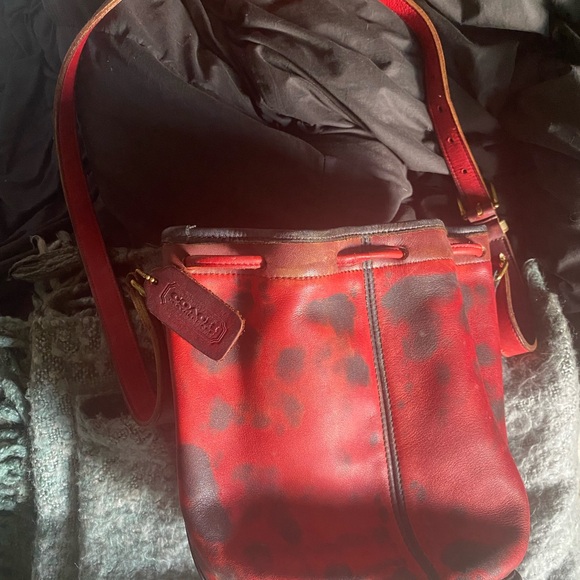 Coach | Bags | Coach Red Crossbody Bag With Glossy Finish | Poshmark